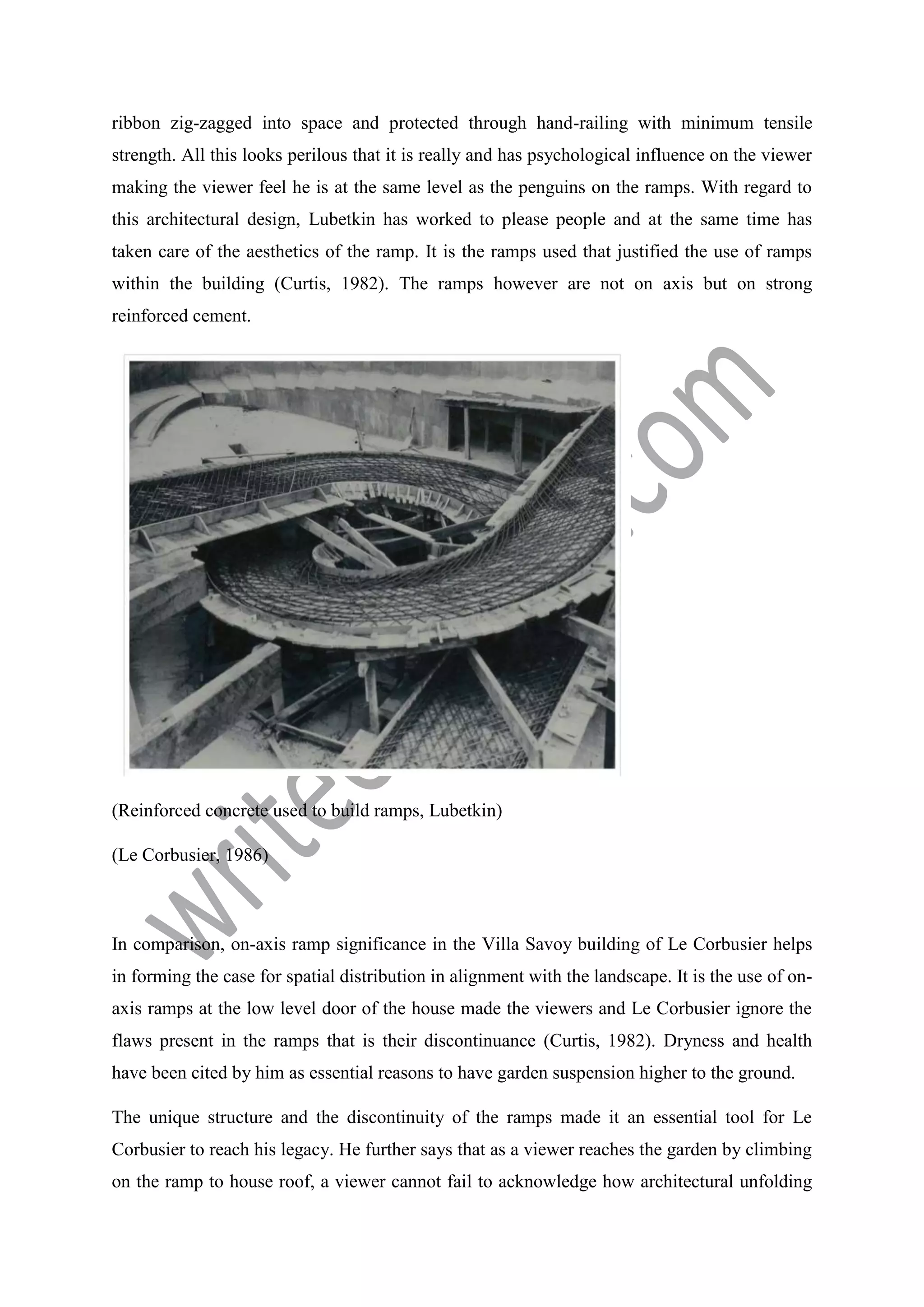 Compare two actual buildings (Le Corbusier’s ramp use in Villa Savoy ...