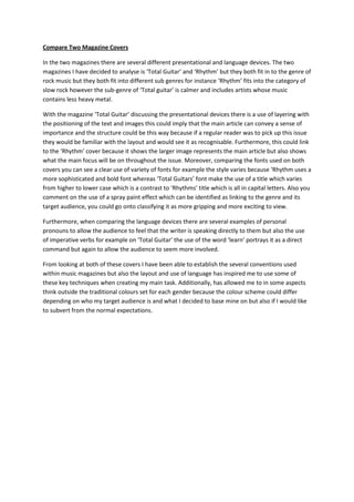 Compare two magazine covers | DOCX