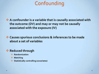 Comparing research designs fw 2013 handout version | PPTX