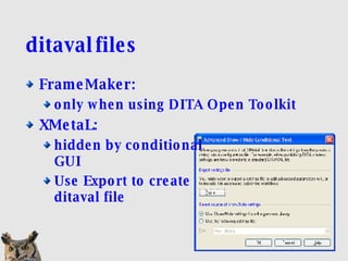 Comparing DITA Support in XMetaL and FrameMaker | PPT | Desktop Publishing | Computer Software ...