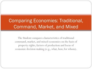 WG Unit 9 ppt. Comparing economies | PPT | Economy | Business and Finance