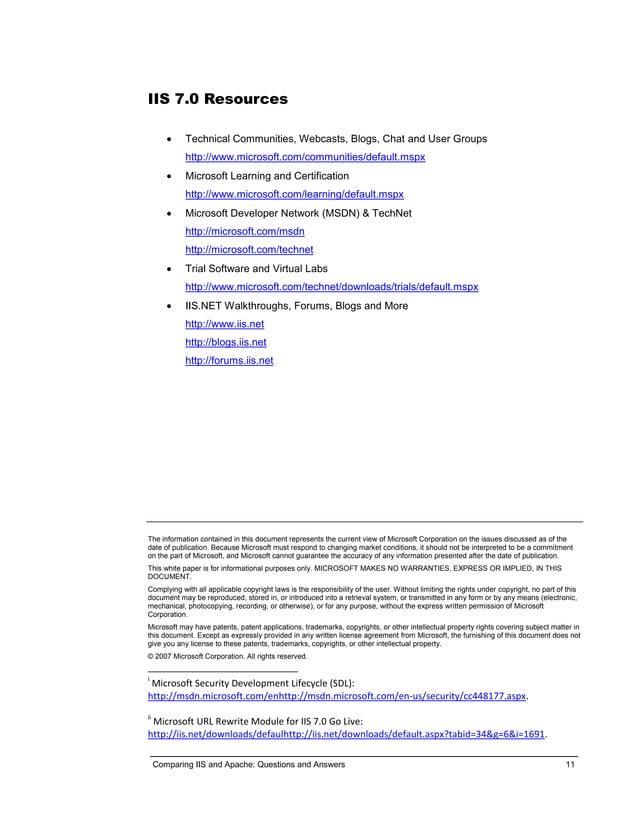 Comparing Iis And Apache Questions And Answers Docx Internet Computing