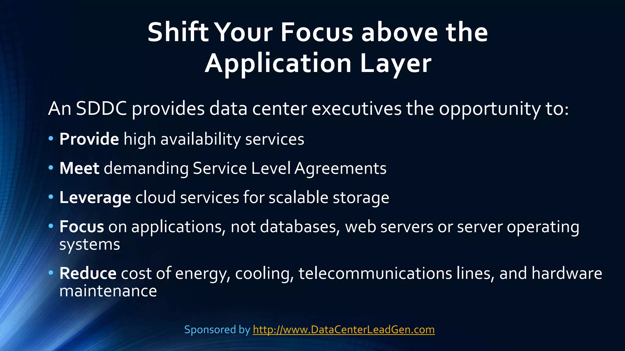 Comparing Software Defined Data Centers vs. Traditional Data Centers (SlideShare) | PPT