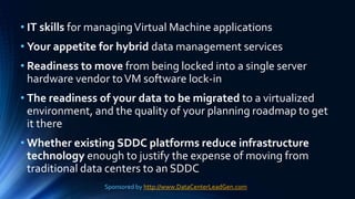 Comparing Software Defined Data Centers vs. Traditional Data Centers (SlideShare) | PPT