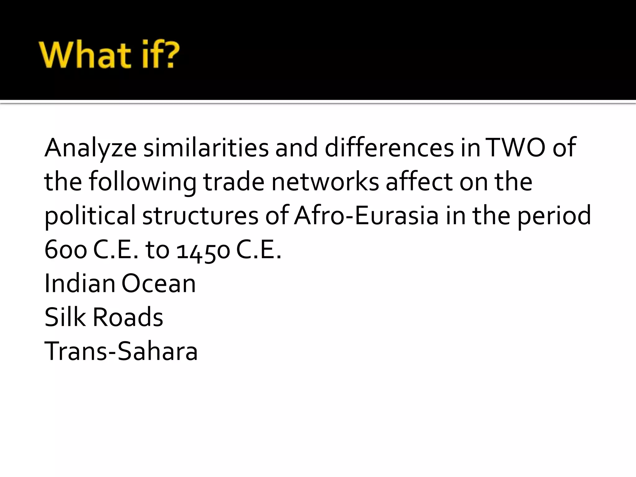 Comparing trade systems | PPTX