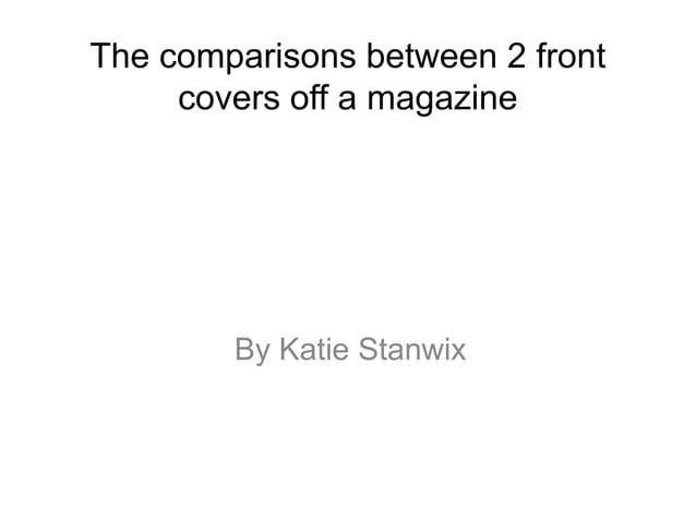 Comparing 2 magazine covers | PPT