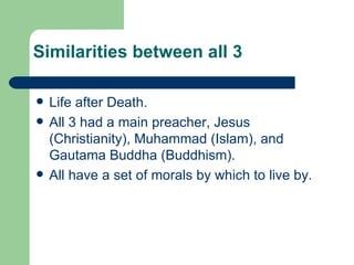 Comparing 3 Major Religions | PPT