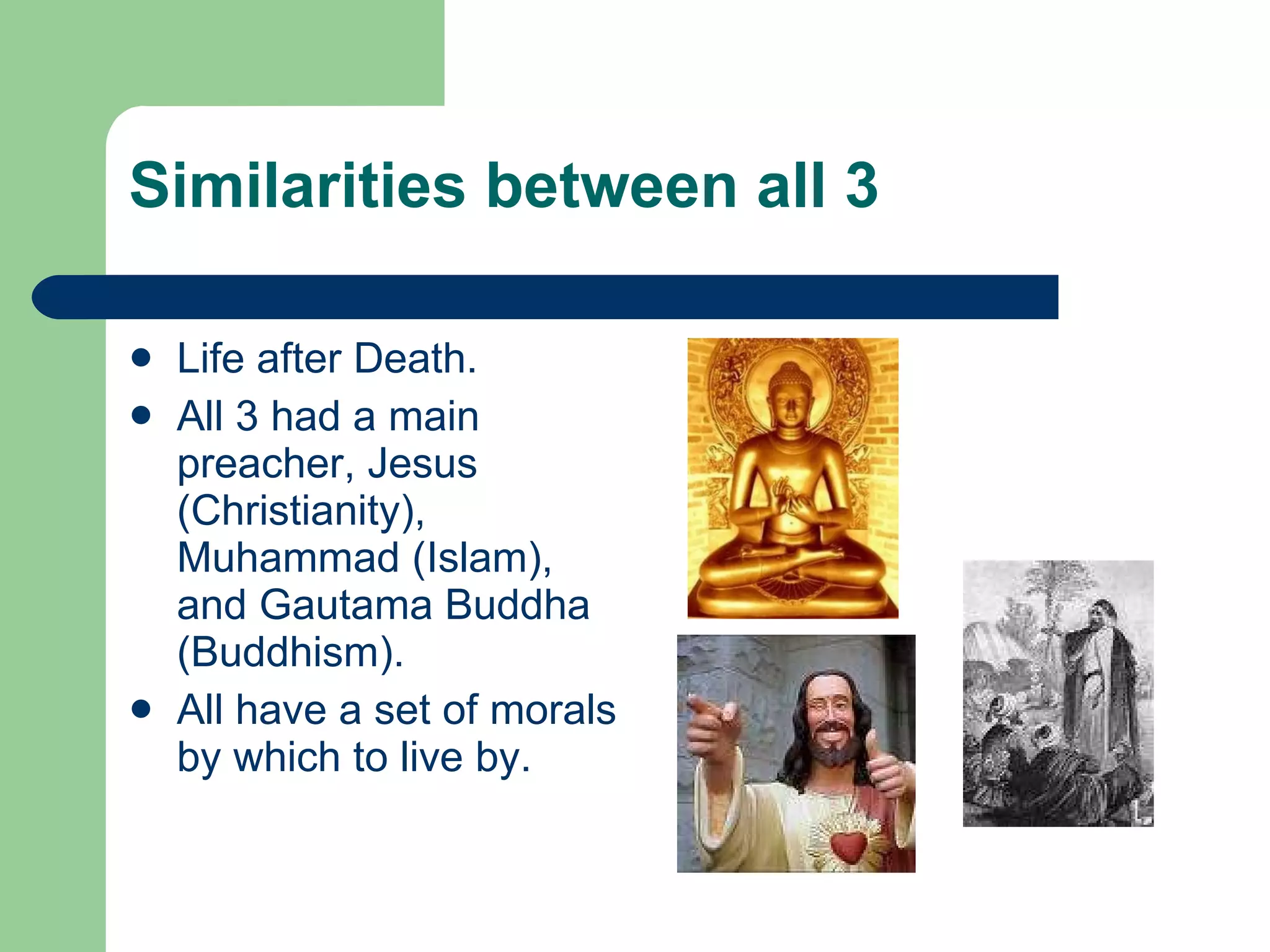 Comparing 3 Major Religions | PPT