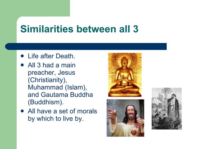 Comparing 3 Major Religions | PPT | Free Download