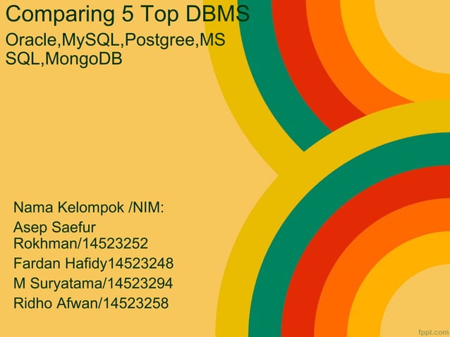 Comparing 5 top dbms | PPT