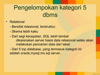 Comparing 5 top dbms | PPT
