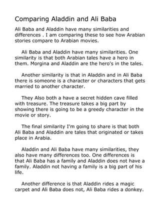 Comparing aladdin and_ali_baba | PDF