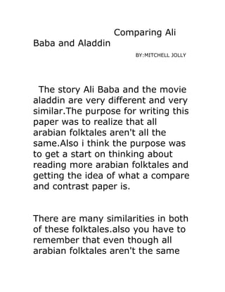 Comparing ali baba_and_aladdin | DOC