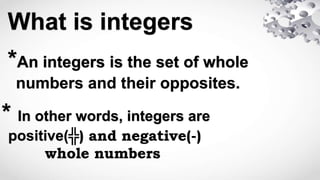 Lesson Comparing and arranging integers from least to greatest | PPTX