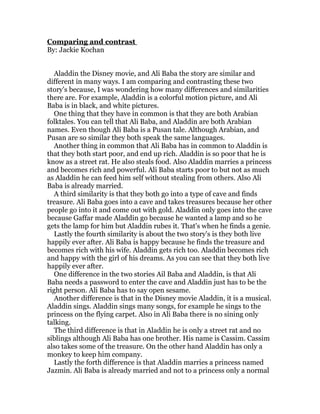 Comparing and contrast | PDF