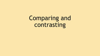 Comparing and contrasting English grammar | PPT