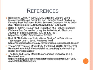 Comparing and contrasting addie and dick_and_carey | PPTX