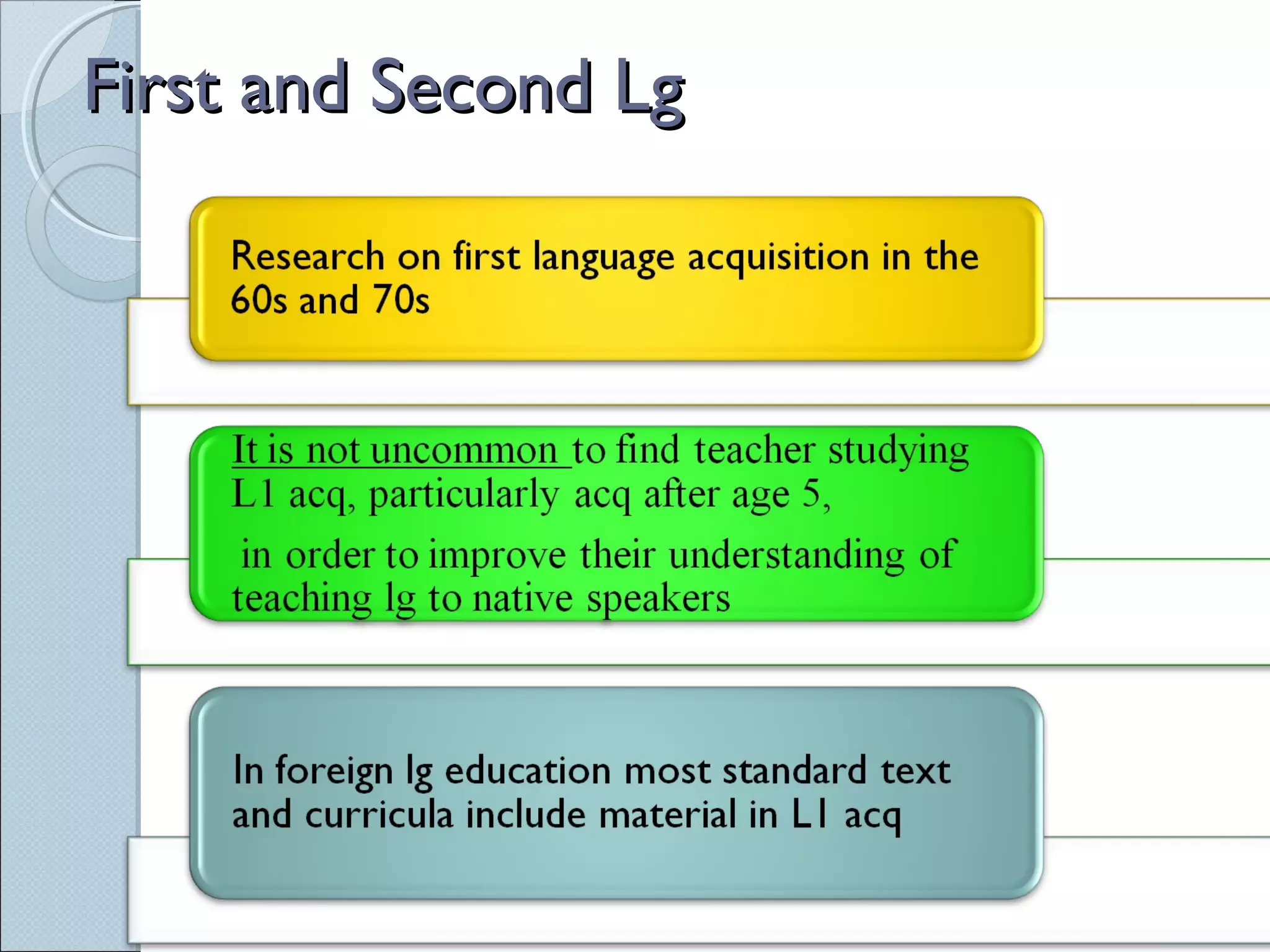 Comparing and contrasting first and second language acquisition john | PPT