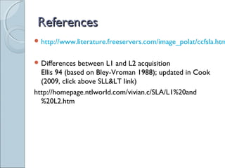 Comparing and contrasting first and second language acquisition john | PPT