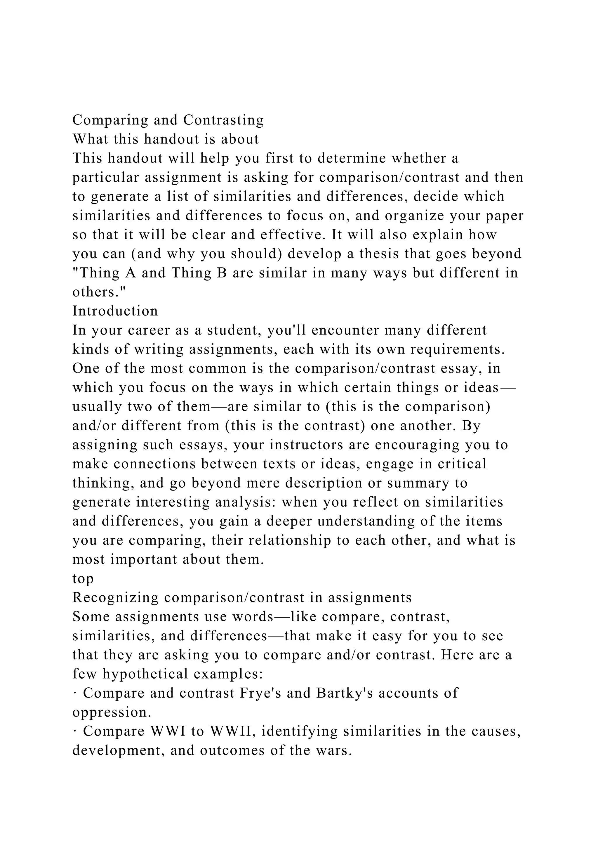 Comparing and ContrastingWhat this handout is aboutThis handou.docx