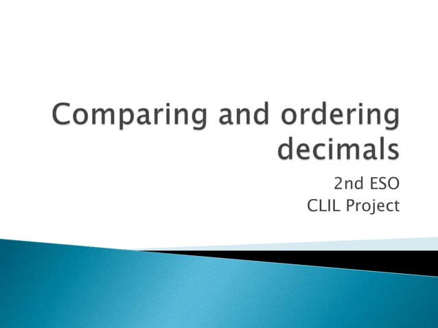 Comparing and ordering decimals | PPTX