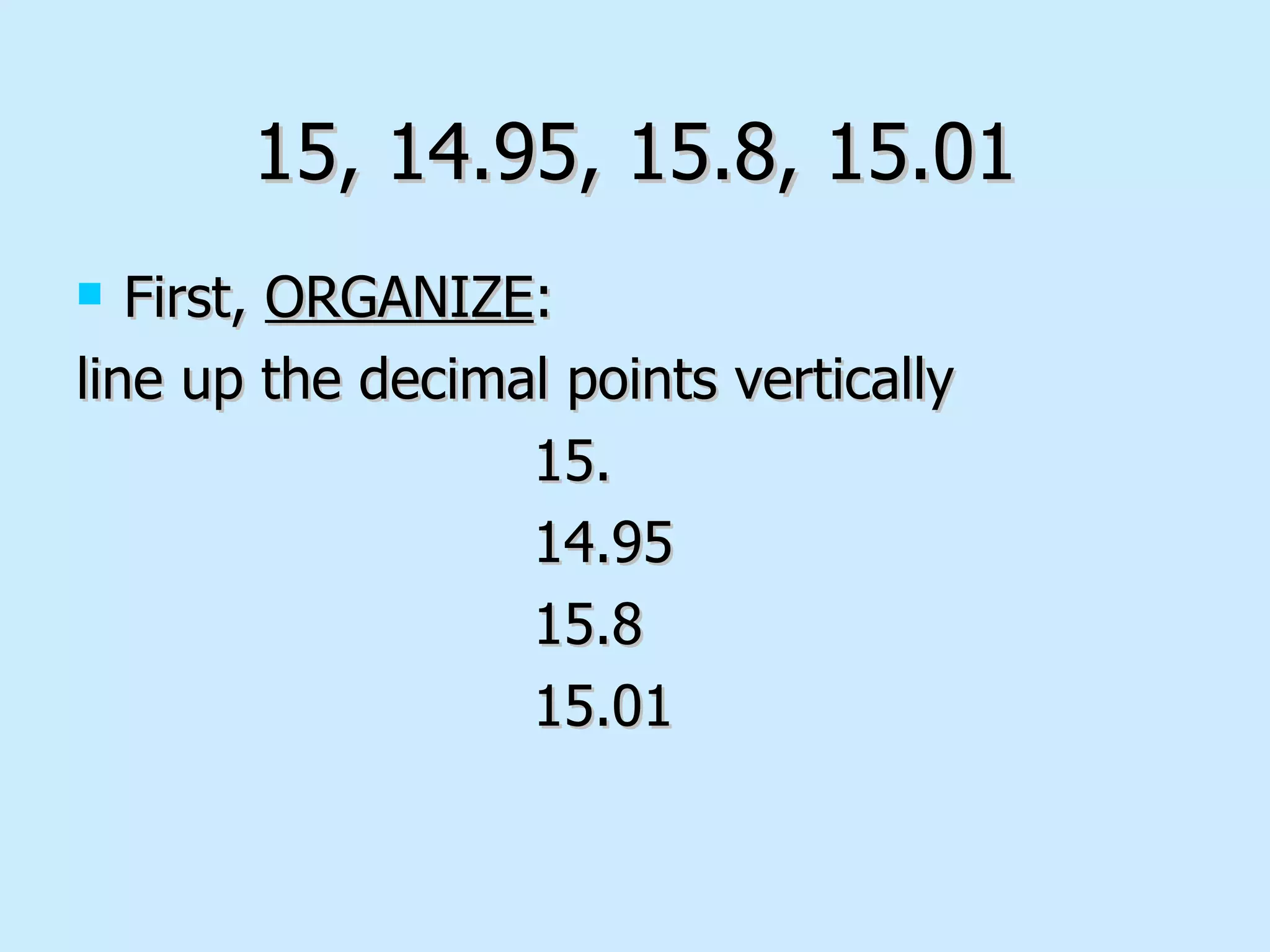 Comparing and ordering_decimals | PPT