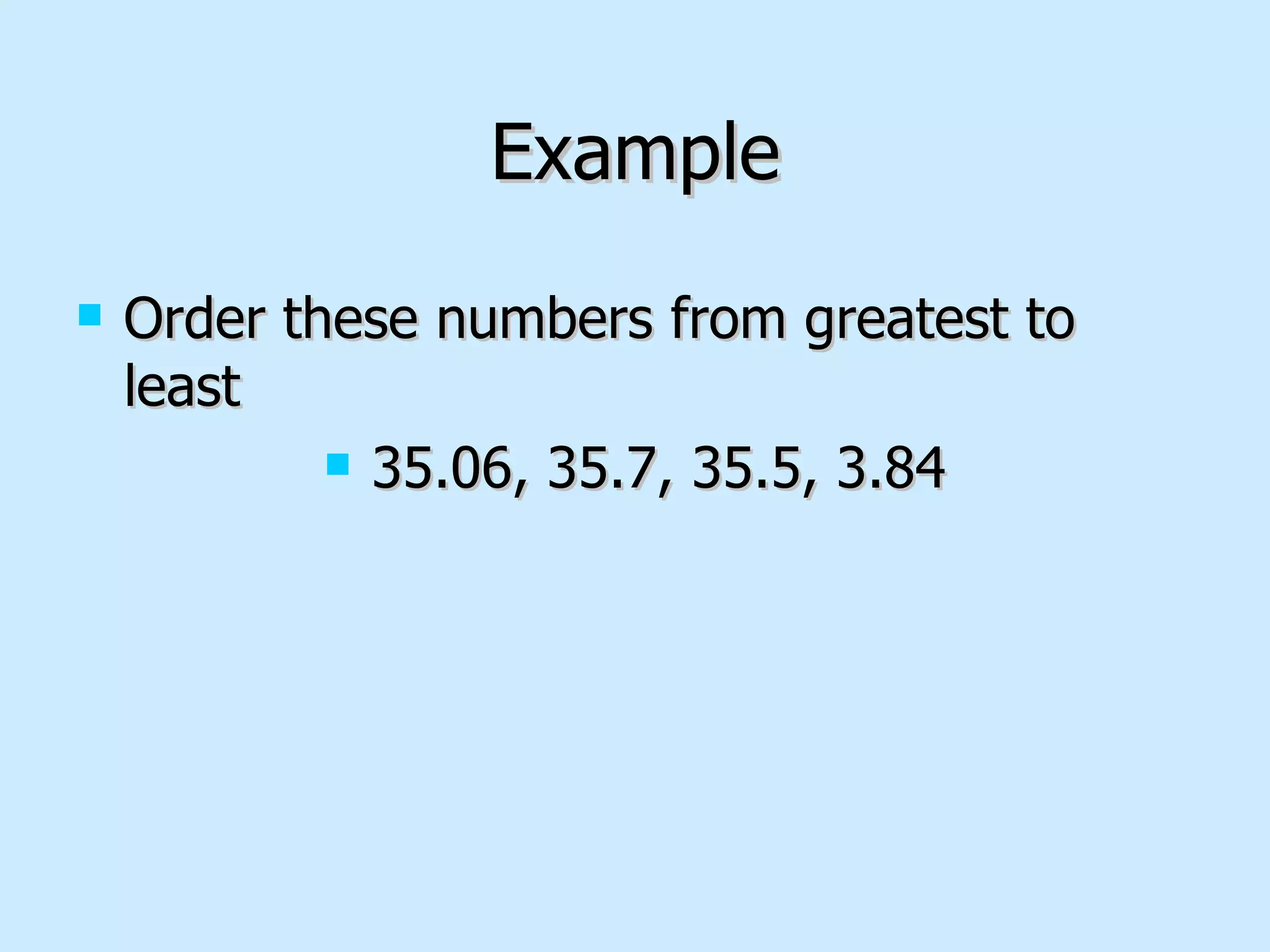 Comparing and ordering_decimals | PPT