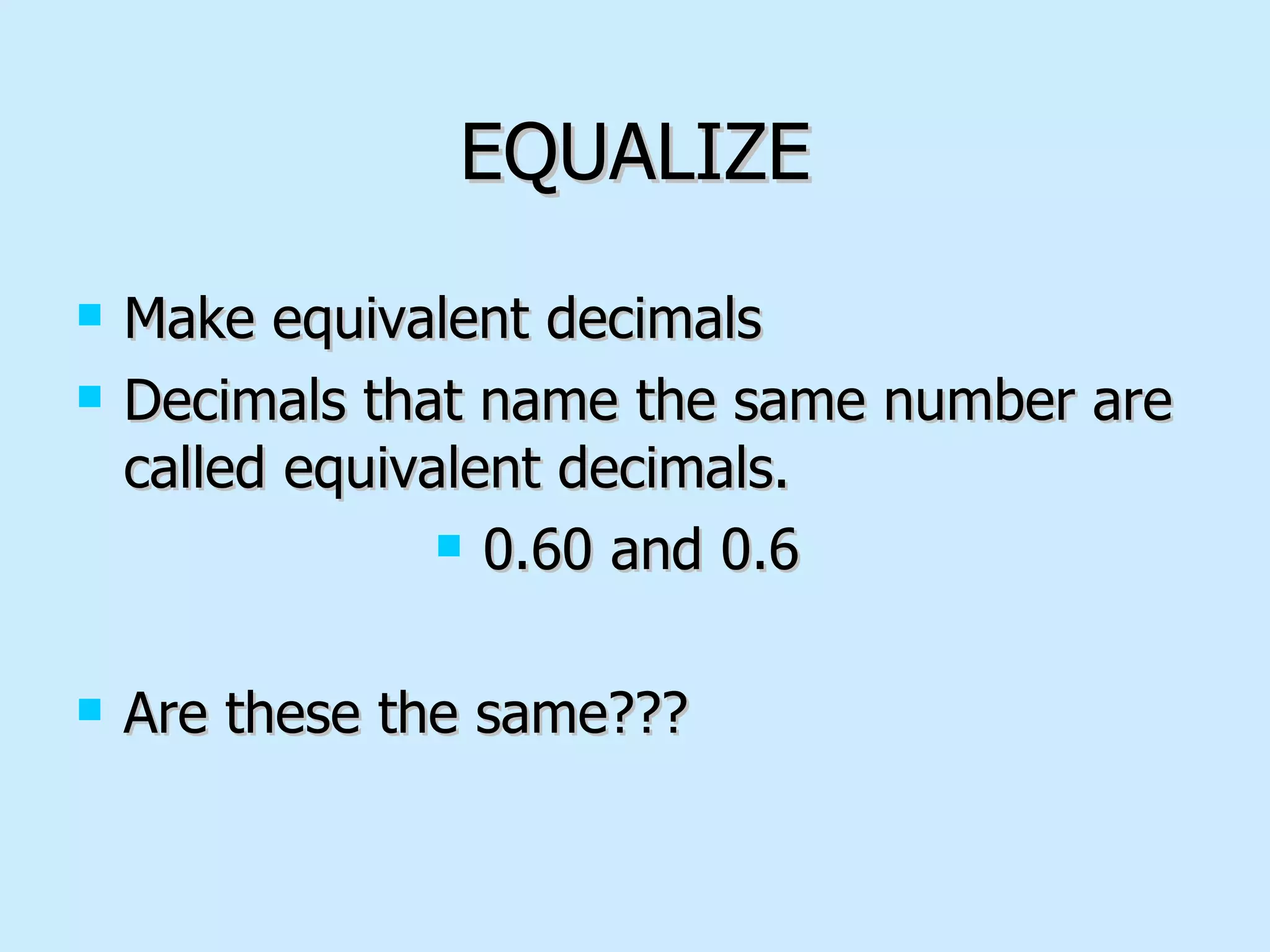 Comparing and ordering_decimals | PPT
