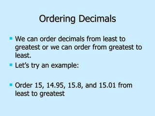 Comparing and ordering_decimals | PPT