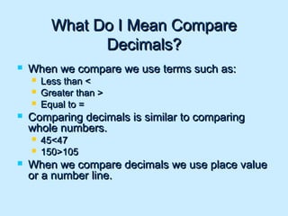 Comparing and ordering_decimals | PPT