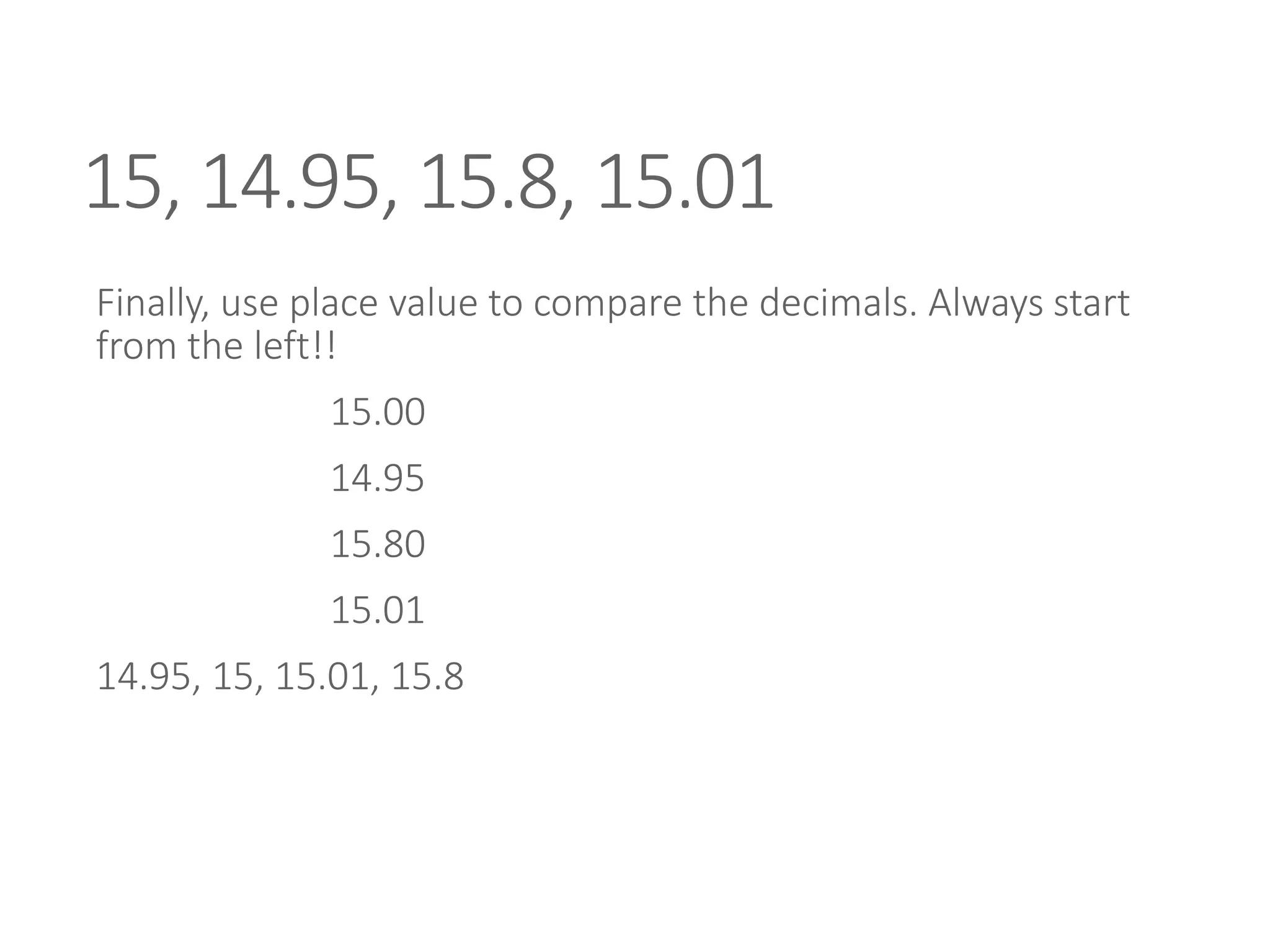 Comparing and ordering_decimals_power_point | PPT