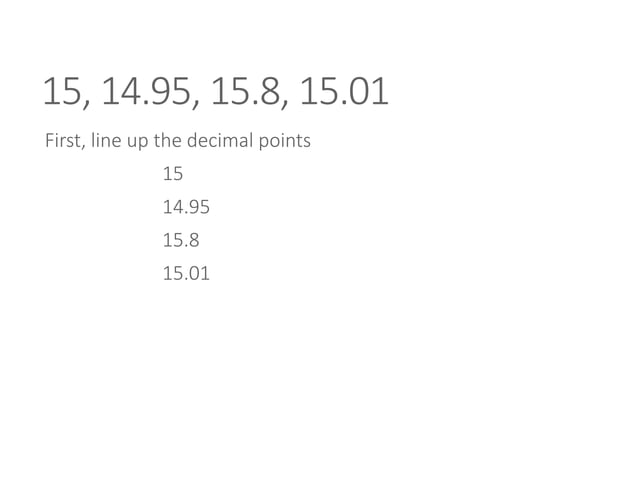 Comparing and ordering_decimals_power_point | PPT