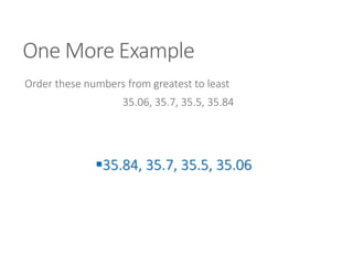 Comparing and ordering_decimals_power_point | PPT