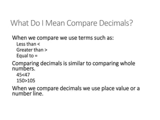 Comparing and ordering_decimals_power_point | PPT