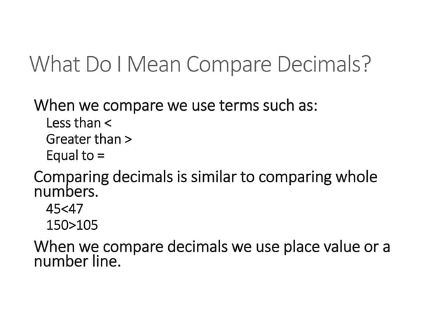 Comparing and ordering_decimals_power_point | PPT