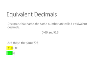 Comparing and ordering_decimals_power_point | PPT