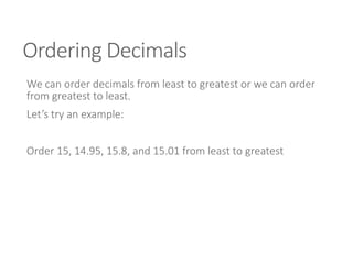 Comparing and ordering_decimals_power_point | PPT