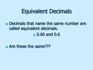 Comparing and ordering_decimals_power_point | PPT