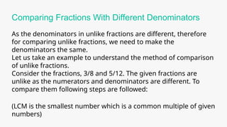 COMPARING AND ORDERING FRACTIONS-WPS Office.pptx | Computing ...