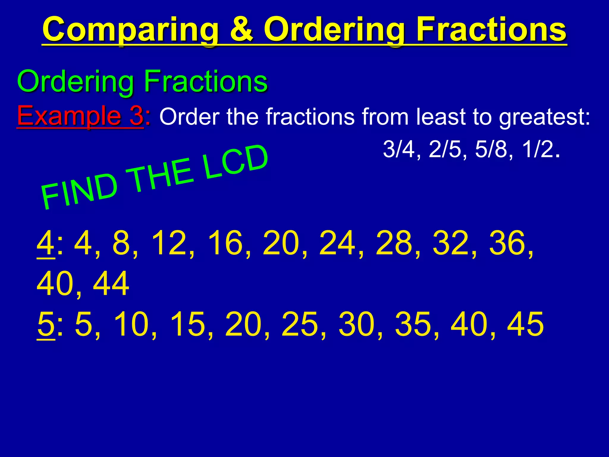 Comparing and ordering_fractions_powerpoint | PPT