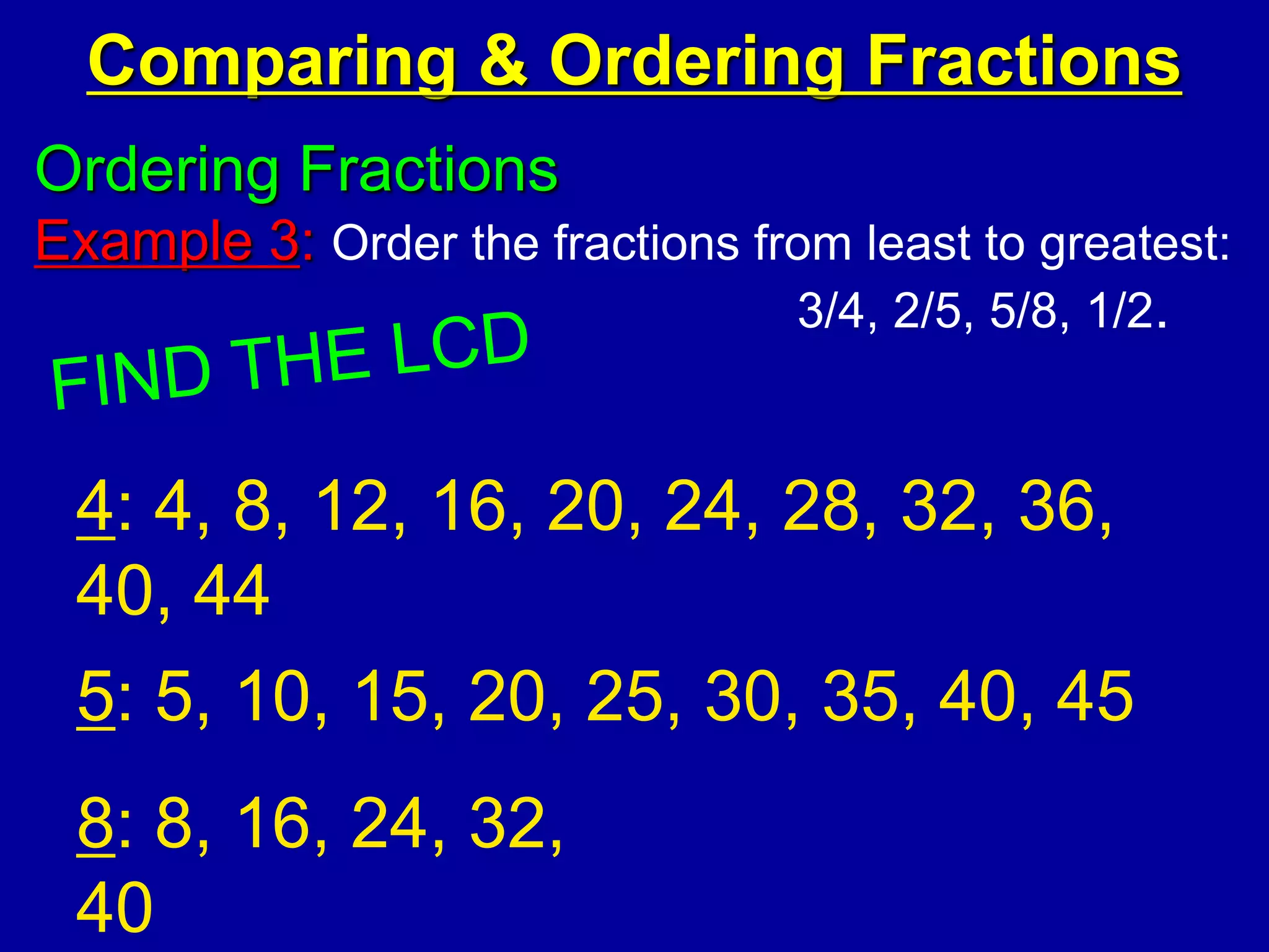Comparing and ordering_fractions_powerpoint | PPT