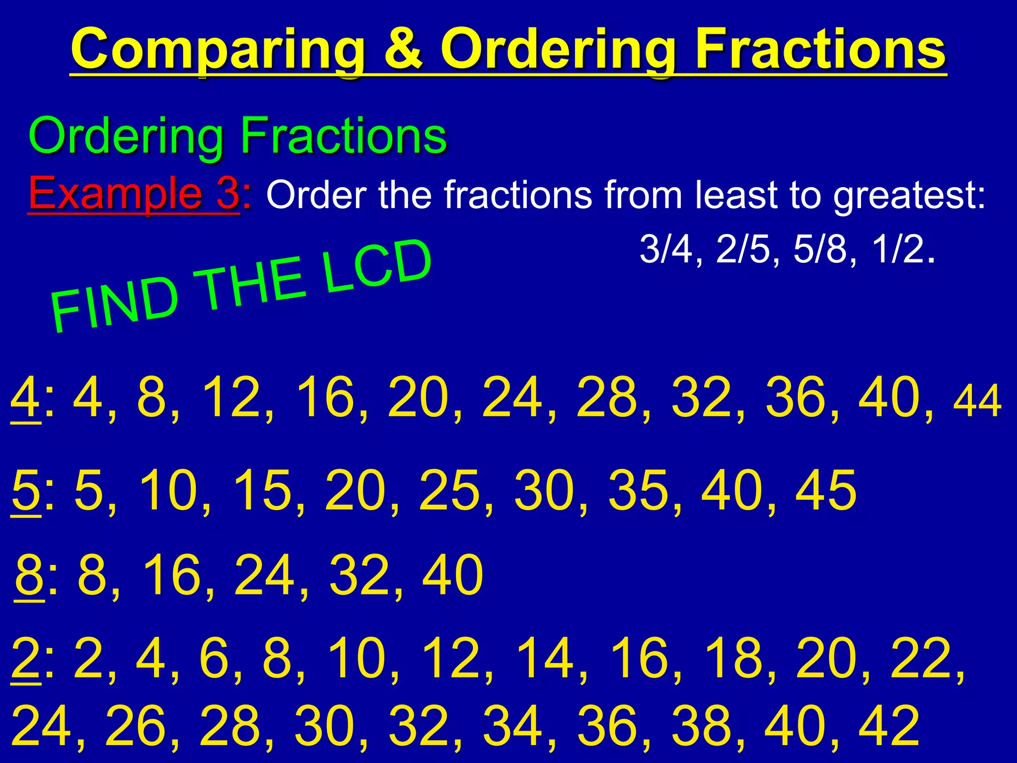 Comparing and ordering_fractions_powerpoint | PPT