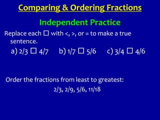 Comparing and ordering_fractions_powerpoint | PPT