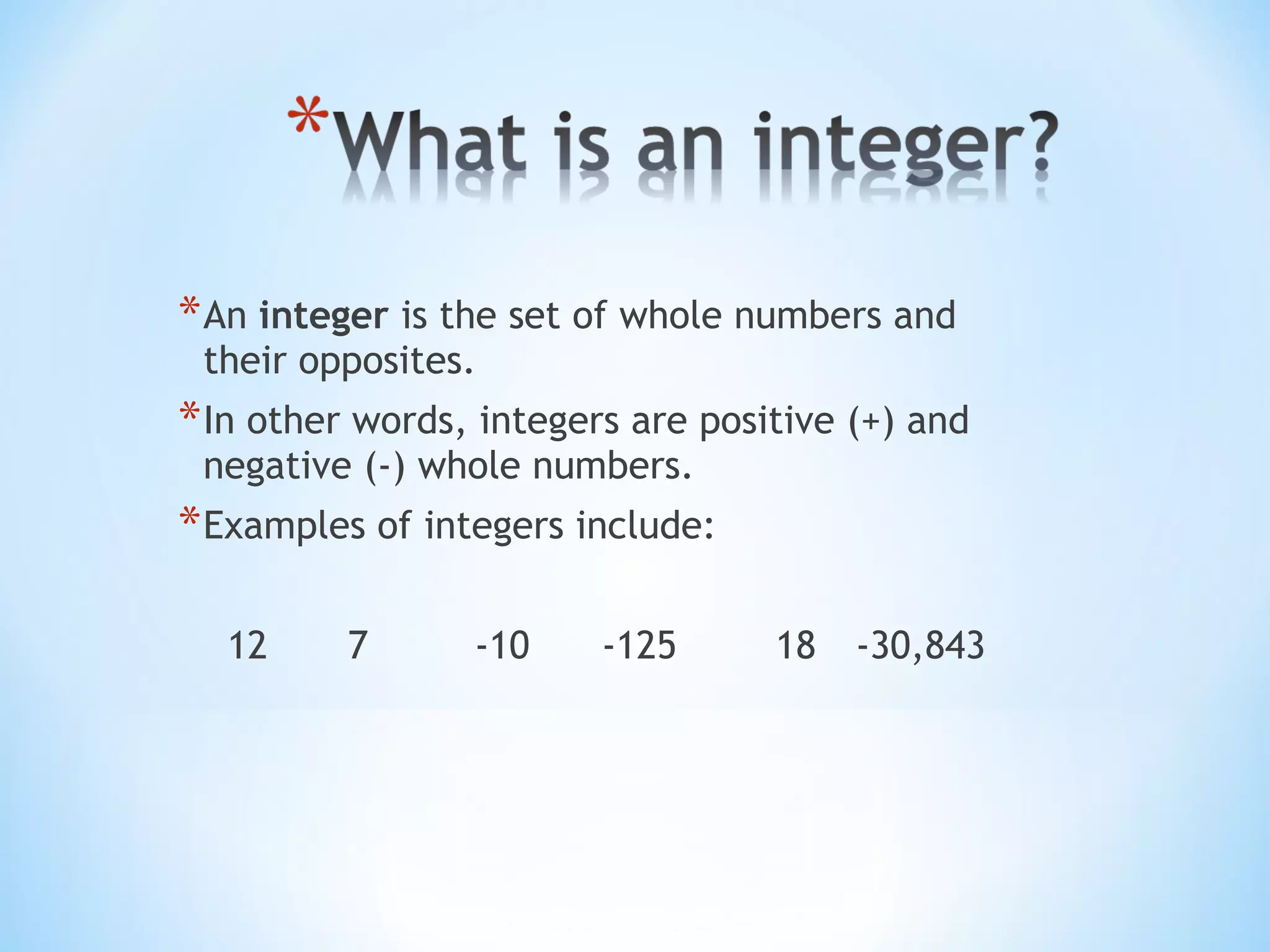 Comparing and ordering integers | PPT