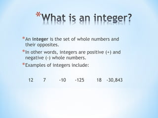 Comparing and ordering integers | PPT