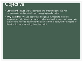 Comparing and ordering integers | PPT