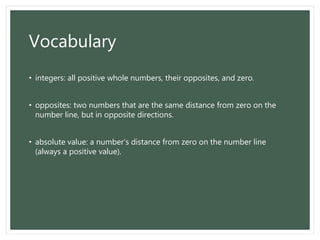 Comparing and ordering integers | PPT