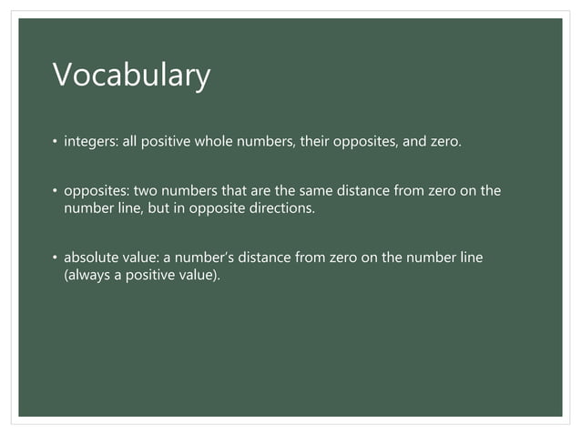 Comparing and ordering integers | PPT