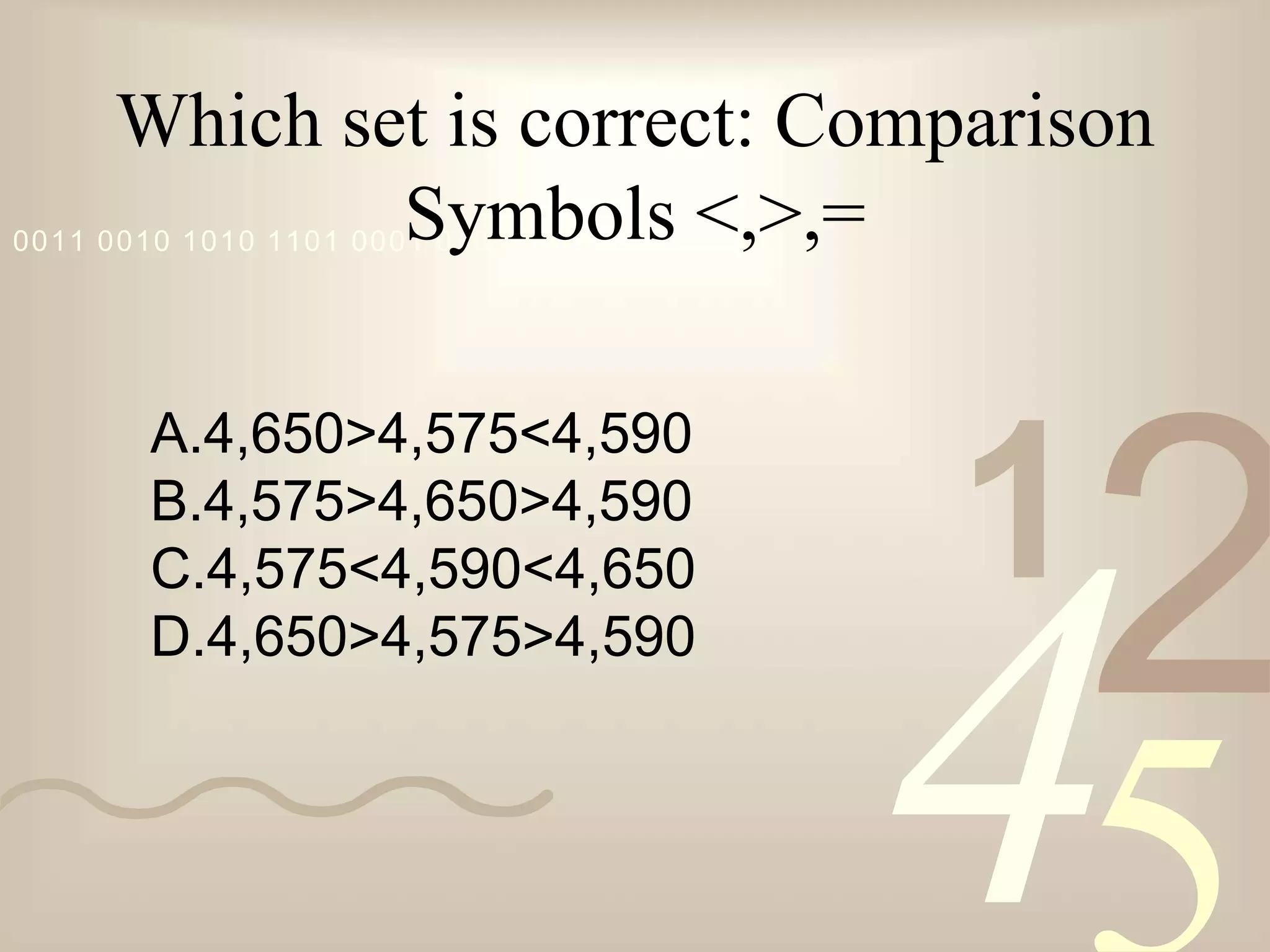 Comparing and ordering numbers | PPT