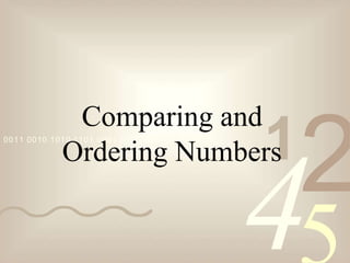 Comparing and ordering numbers | PPT